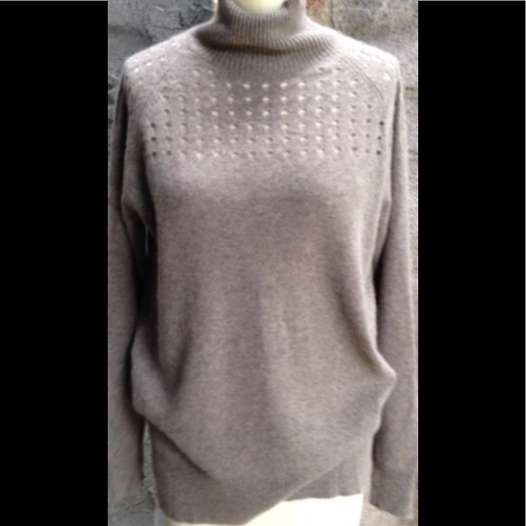 kokun | Sweaters | Kokun Cashmere Distressed Mock Neck Size Small ...